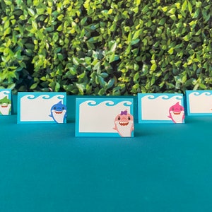 Baby Shark Food Labels, Baby Shark Place Cards, Baby Shark Tent Cards ...