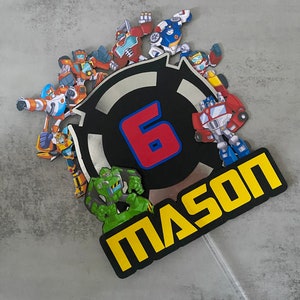 Transformers Cake Topper, Rescue Bots Cake Topper, Transformers ...