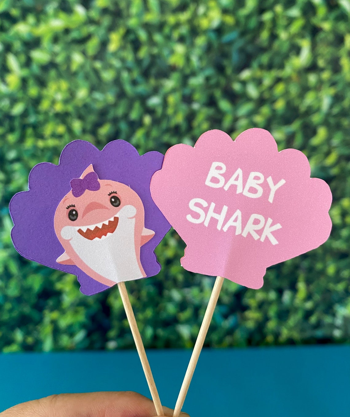 Baby Shark Cupcake Toppers Baby Shark Party Supplies Baby - Etsy