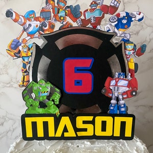 Transformers Cake Topper, Rescue Bots Cake Topper, Transformers ...