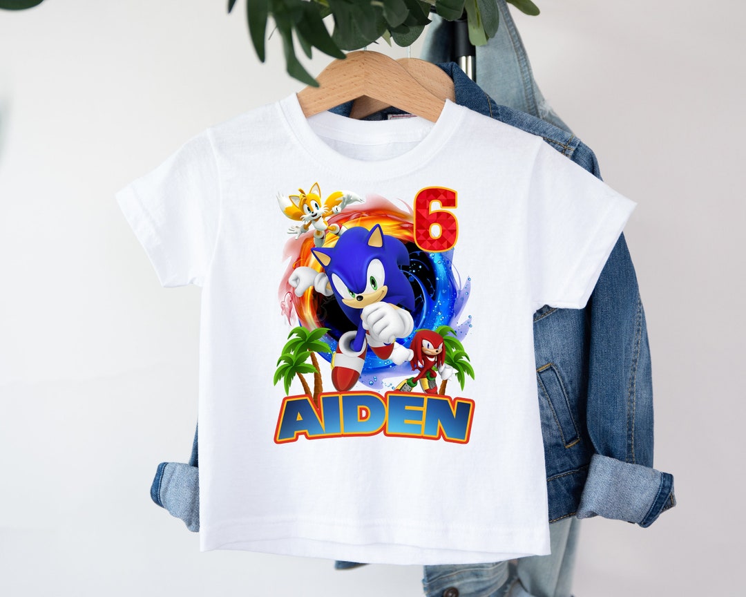 Sonic Birthday Shirt, Custom Sonic Birthday Shirt, Sonic the Hedgehog ...