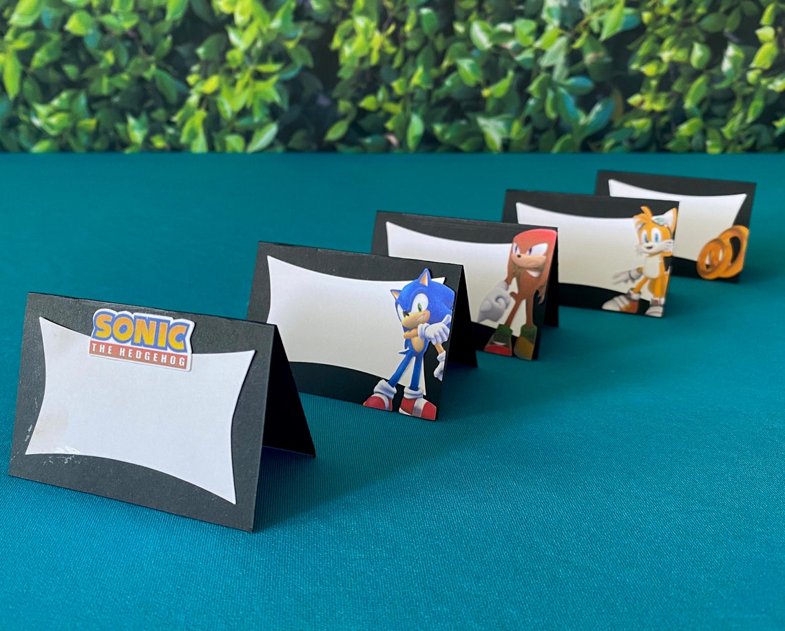 Sonic the Hedgehog Food Labels Sonic Place Cards Sonic Tent - Etsy