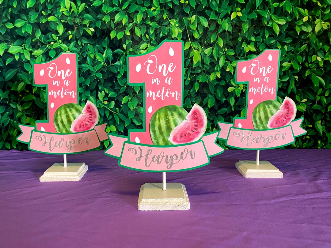 One in melon birthday party store