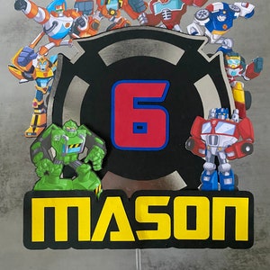 Transformers Cake Topper, Rescue Bots Cake Topper, Transformers ...