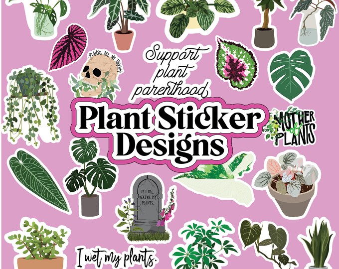 Plant PNG SVG Bundle, Sticker PNG Bundle, Printable Stickers, Sticker ...