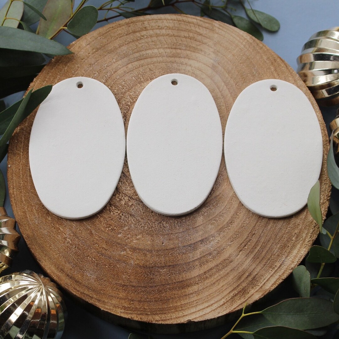 3pk Large Oval Clay Deco - Paint Your Own Decoration - Etsy