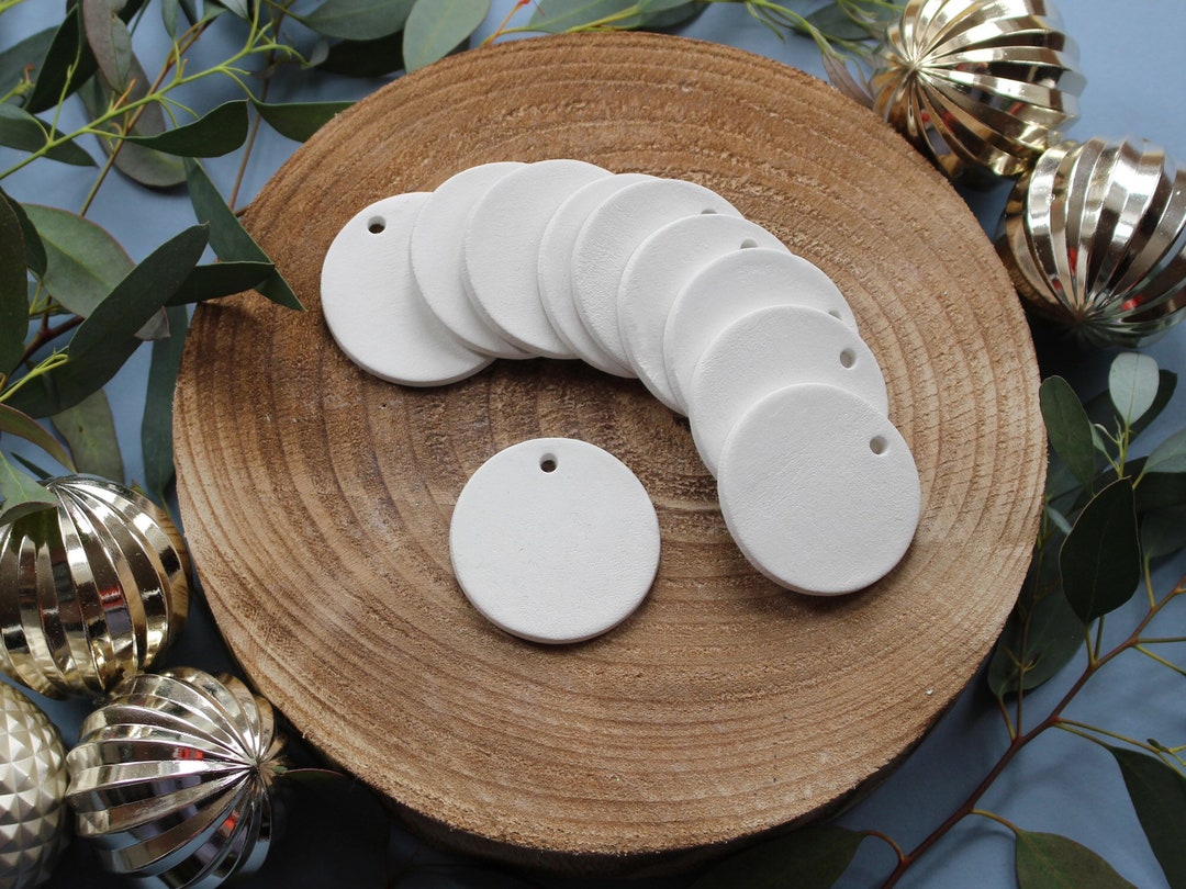 10pk 5cm Mini Baubles, Paint Your Own Decorations, Clay Gift Tags - Etsy
