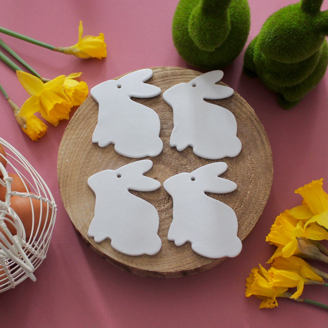 4pk Blank Easter Big Bunny Decoration - Paint Your Own Decoration - Etsy