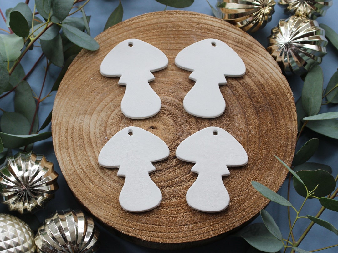 4pk Toadstool Blank Decorations, Paint Your Own Clay Decoration - Etsy