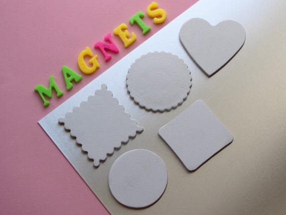 5pk Blank set of magnets paint your own fridge magnets | Etsy