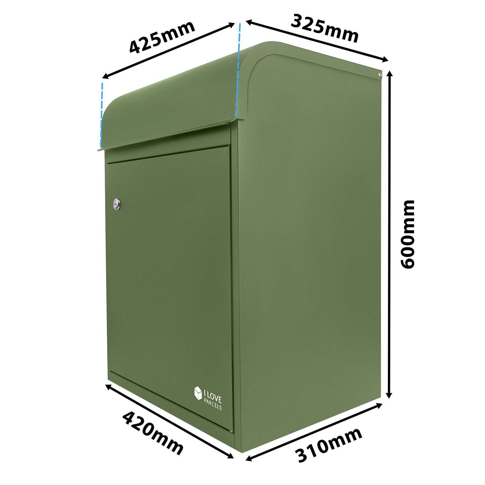 Smart Parcel Delivery Drop Box for Home Outdoor Letterbox Medium Front ...