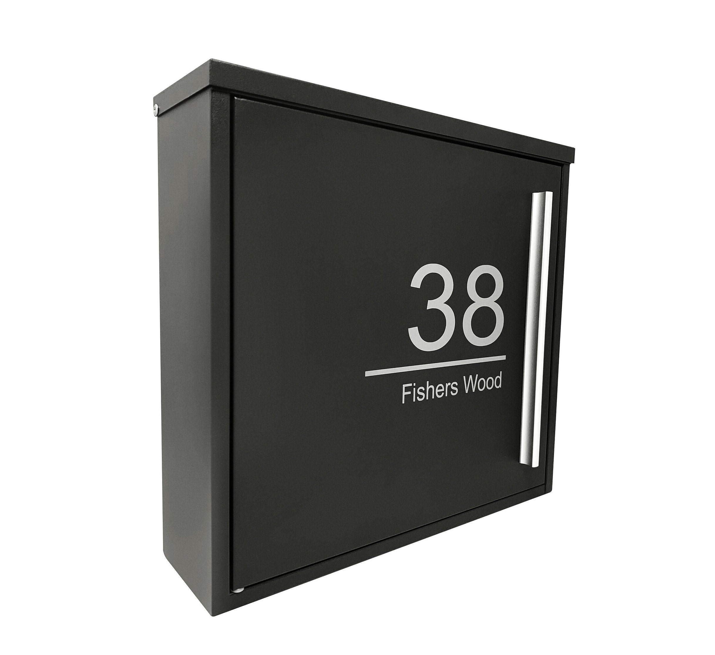 Personalised Modern Letterbox Black Wall Mounted - Etsy UK