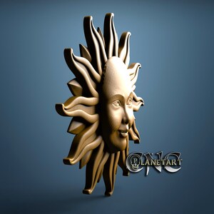 Sun, 3D STL Model, CNC Router Engraver, Artcam, Aspire, CNC Files, Wood ...