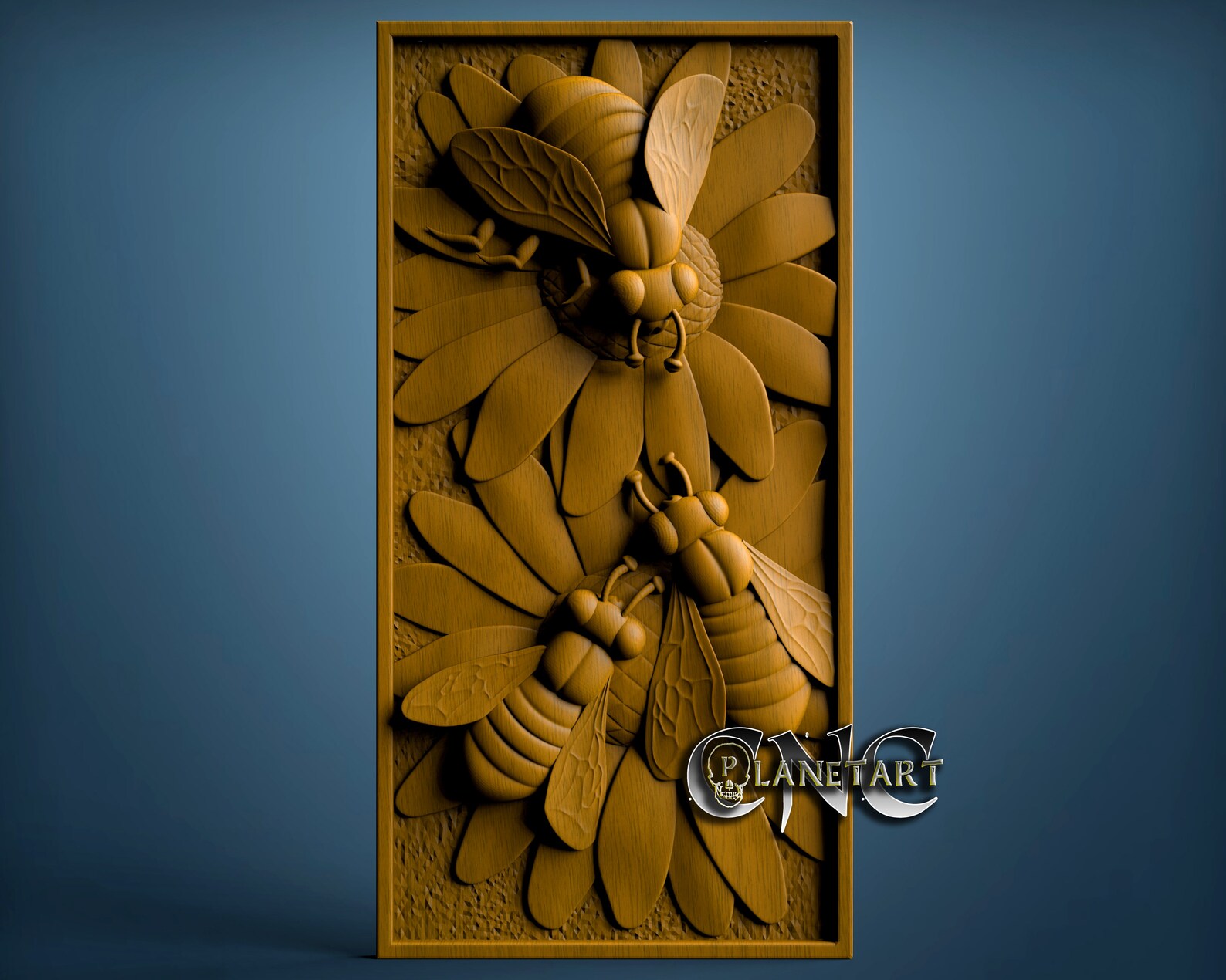 Bees 3D STL Model CNC Router Engraver Artcam Aspire CNC | Etsy