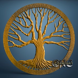 Tree of Life, 3D STL Model, CNC Router Engraver, Artcam, Aspire, CNC ...