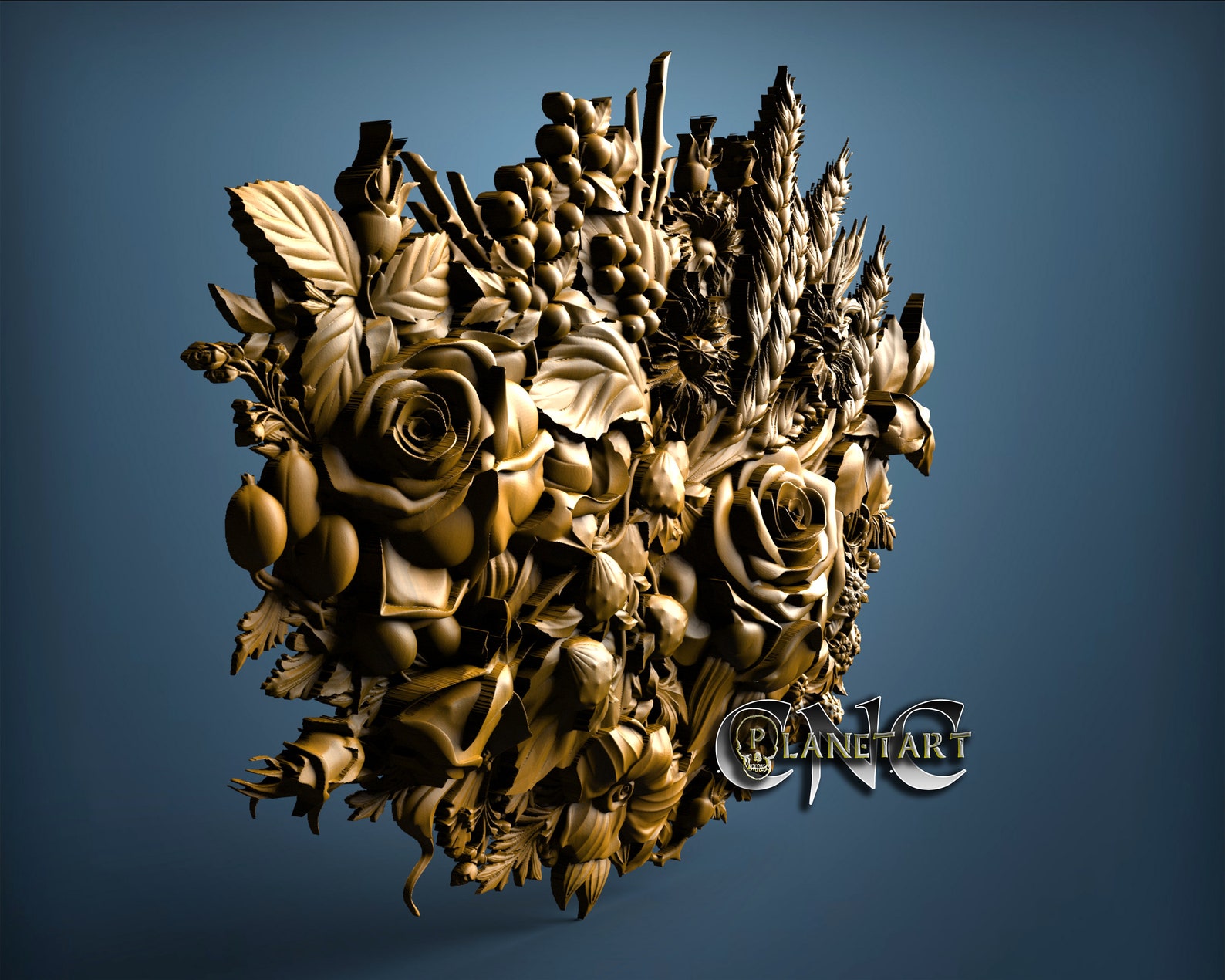 Flowers 3D STL Model CNC Router Engraver Artcam Aspire | Etsy