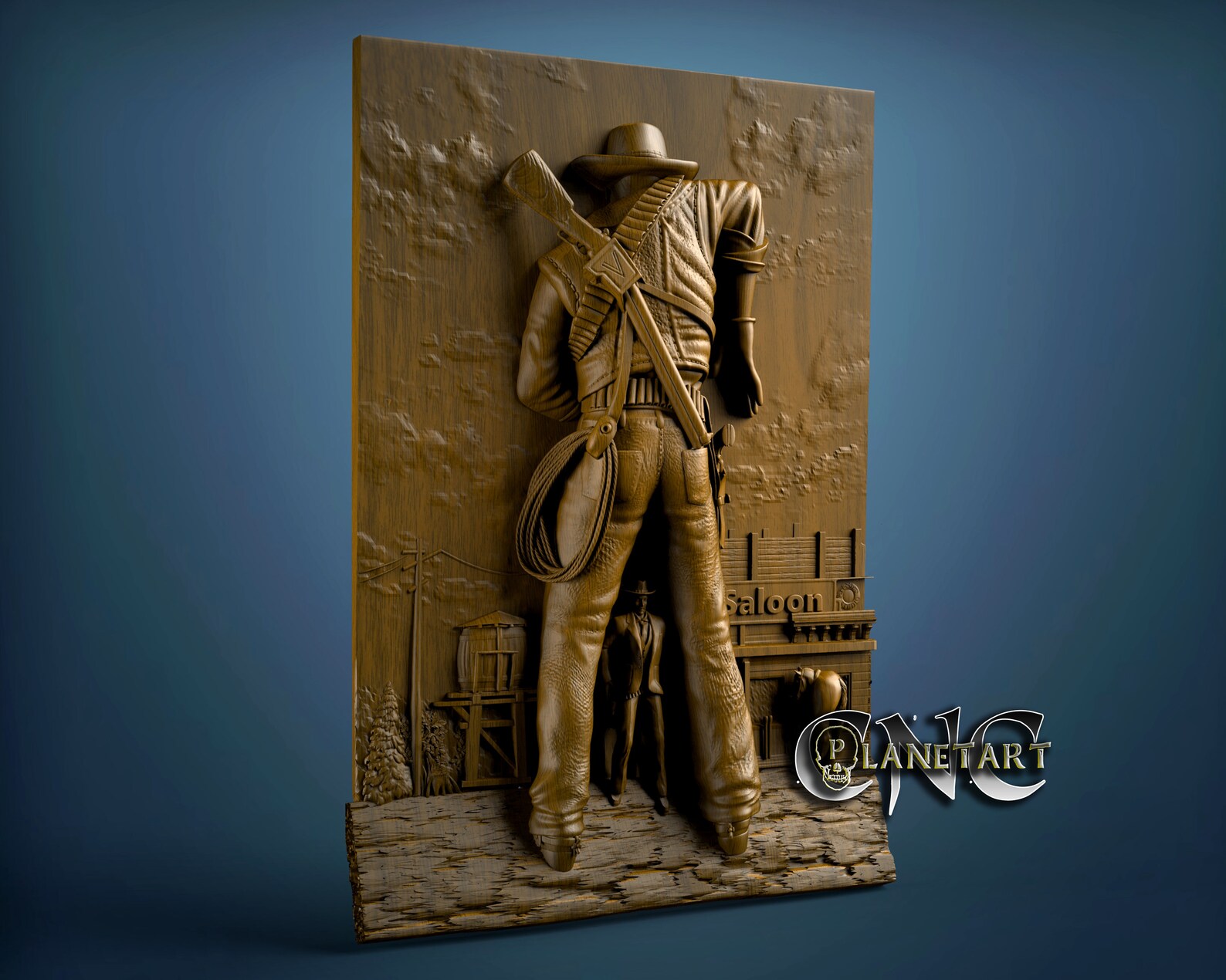 Cowboys Duel 3D STL Model CNC Router Engraver Artcam - Etsy