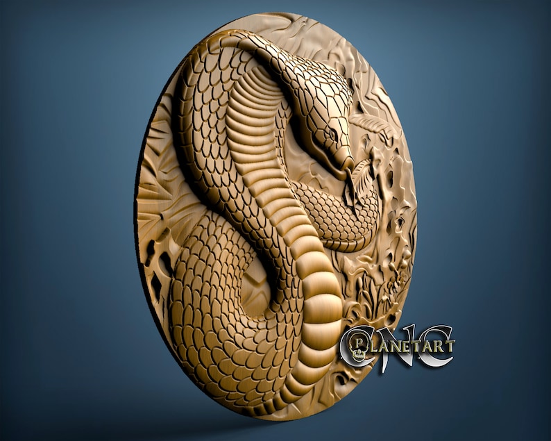 Snake 3D STL Model CNC Router Engraver Artcam Aspire CNC | Etsy