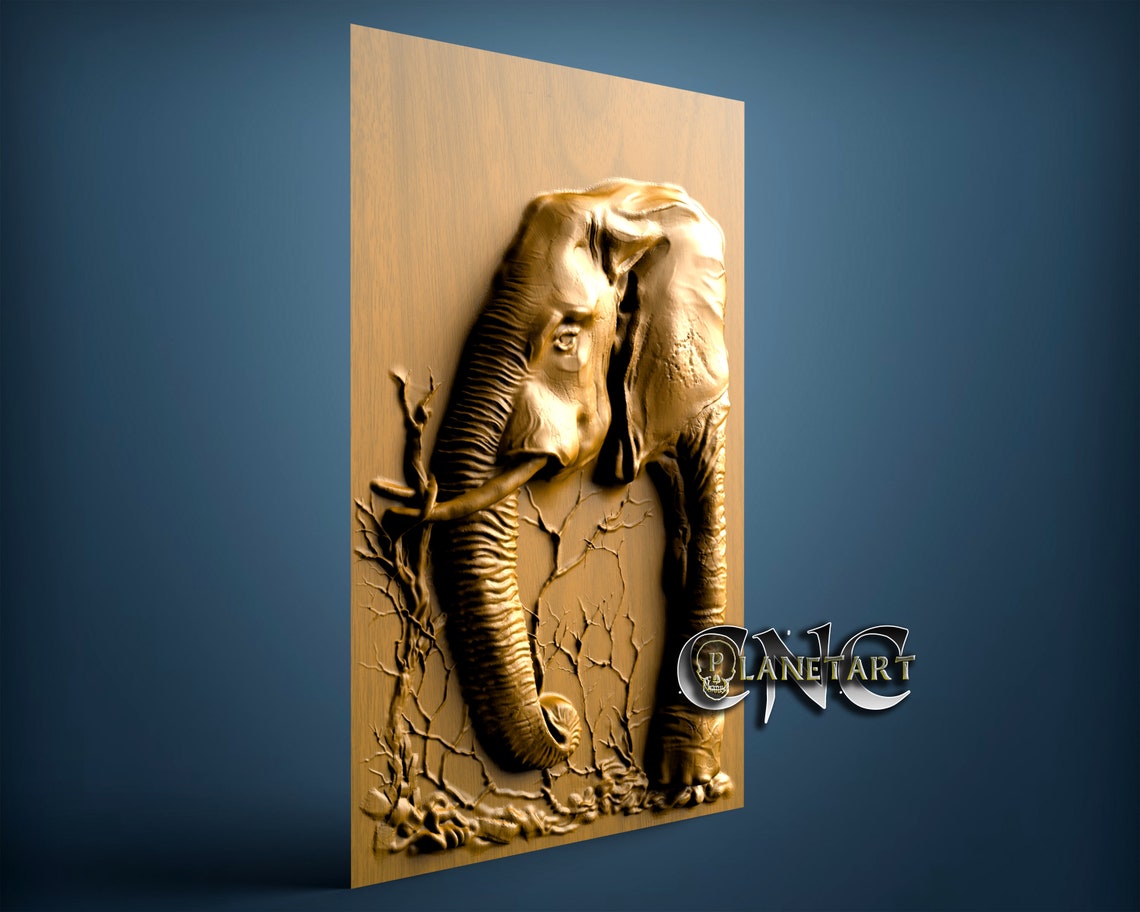 Elephant 3D STL Model CNC Router Engraver Artcam Aspire - Etsy