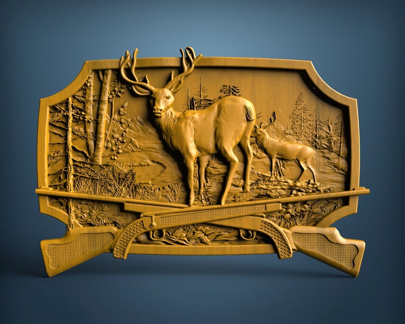 Deers 3D STL Model CNC Router Engraver Artcam Aspire CNC - Etsy