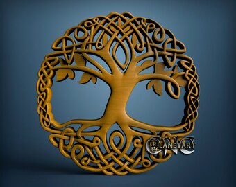 Tree of Life, 3D STL Model for Cnc Users, CNC Router Engraver, V-carve ...