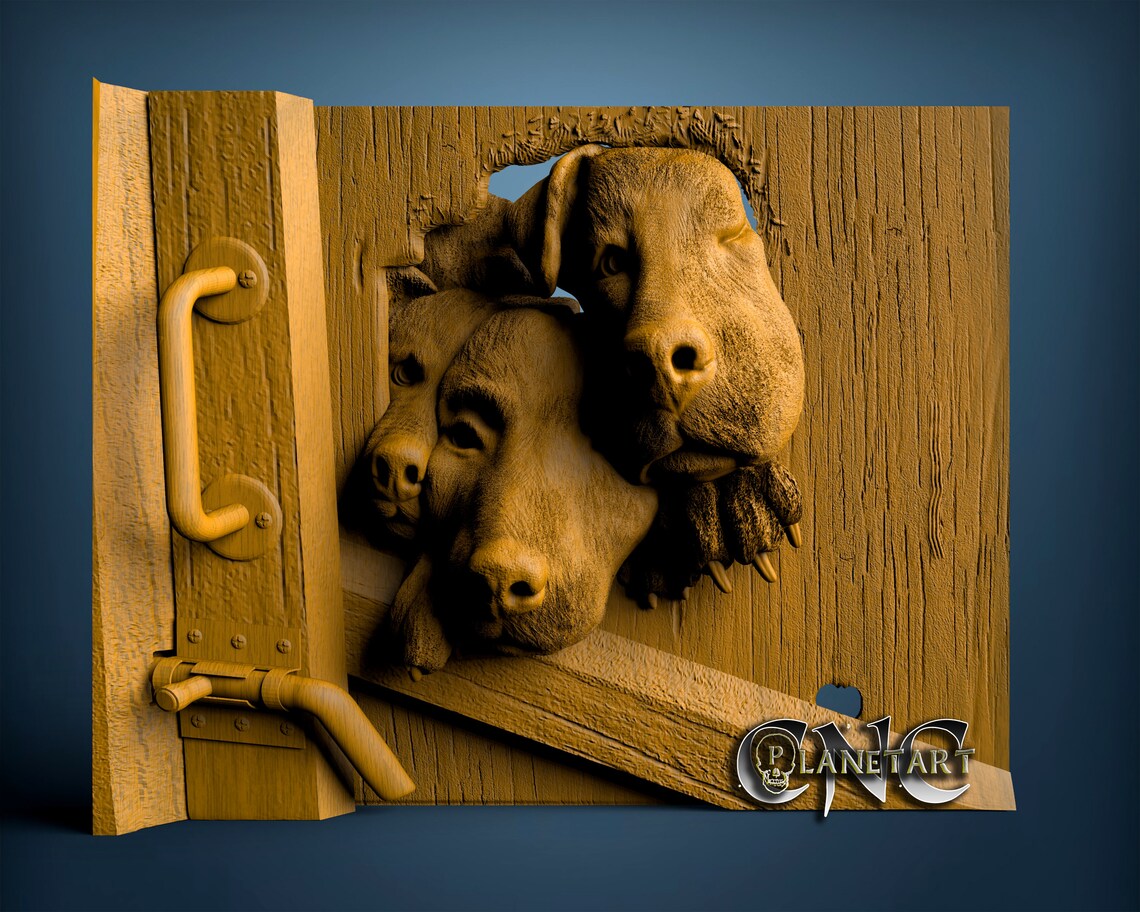 Puppies 3D STL Model CNC Router Engraver Artcam Aspire - Etsy