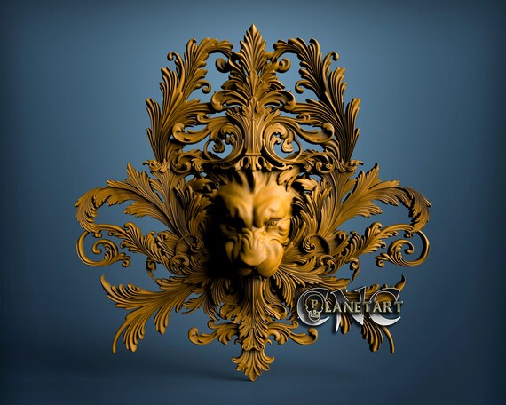 Relief Artcam VCarve Aspire Lion Crown Cutt3D Carving Machine 3D Stl ...