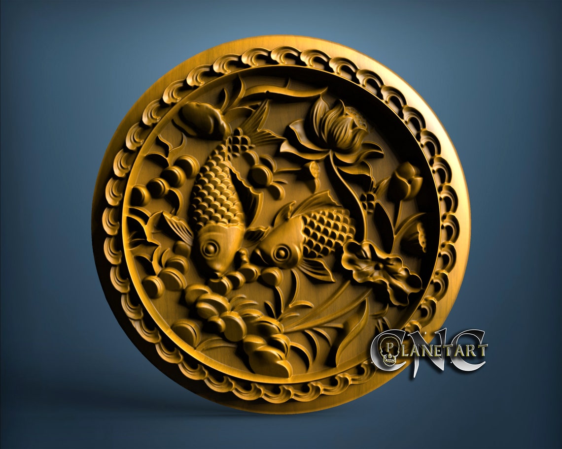 Fish 3D STL Model CNC Router Engraver Artcam Aspire CNC - Etsy