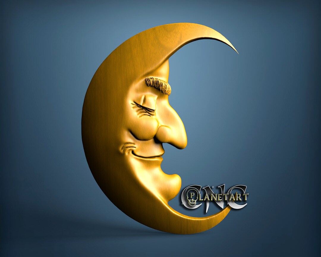 Moon 3d Stl Model Cnc Router Engraver Artcam Aspire Cnc Files