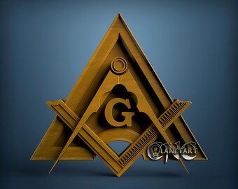 Masonic, 3D STL Model for Cnc Users, CNC Router Engraver, V-carve ...