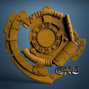 Motor Clock, 3D STL Model, CNC Router Engraver, Artcam, Aspire, CNC ...