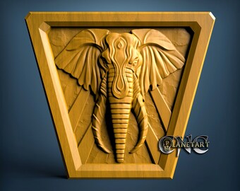 Elephant Medallion STL Model, CNC Router Engraver, Artcam, Aspire, Cnc ...