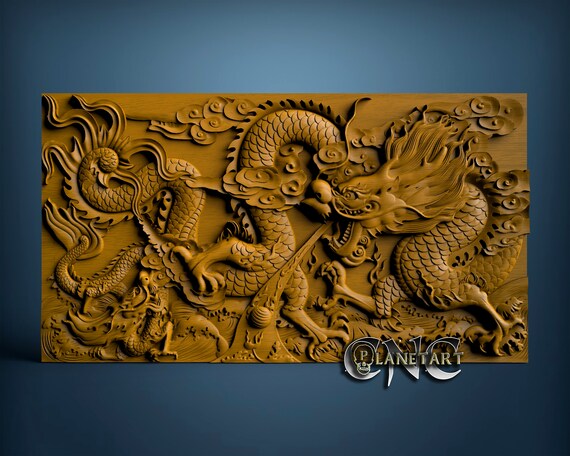 Dragon 3D STL Model CNC Router Engraver Artcam Aspire CNC - Etsy Canada