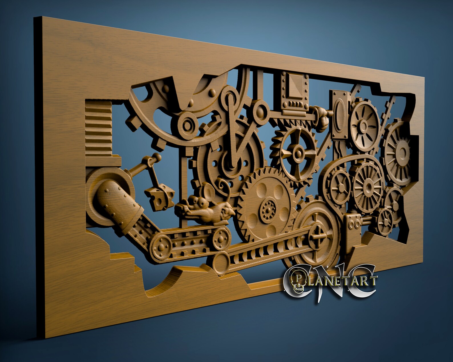 Steampunk Hull 3D STL Model CNC Router Engraver Artcam | Etsy