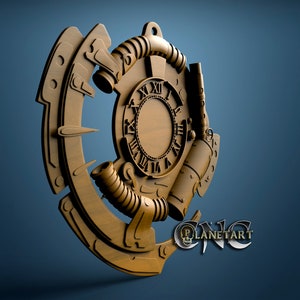 Motor Clock, 3D STL Model, CNC Router Engraver, Artcam, Aspire, CNC ...