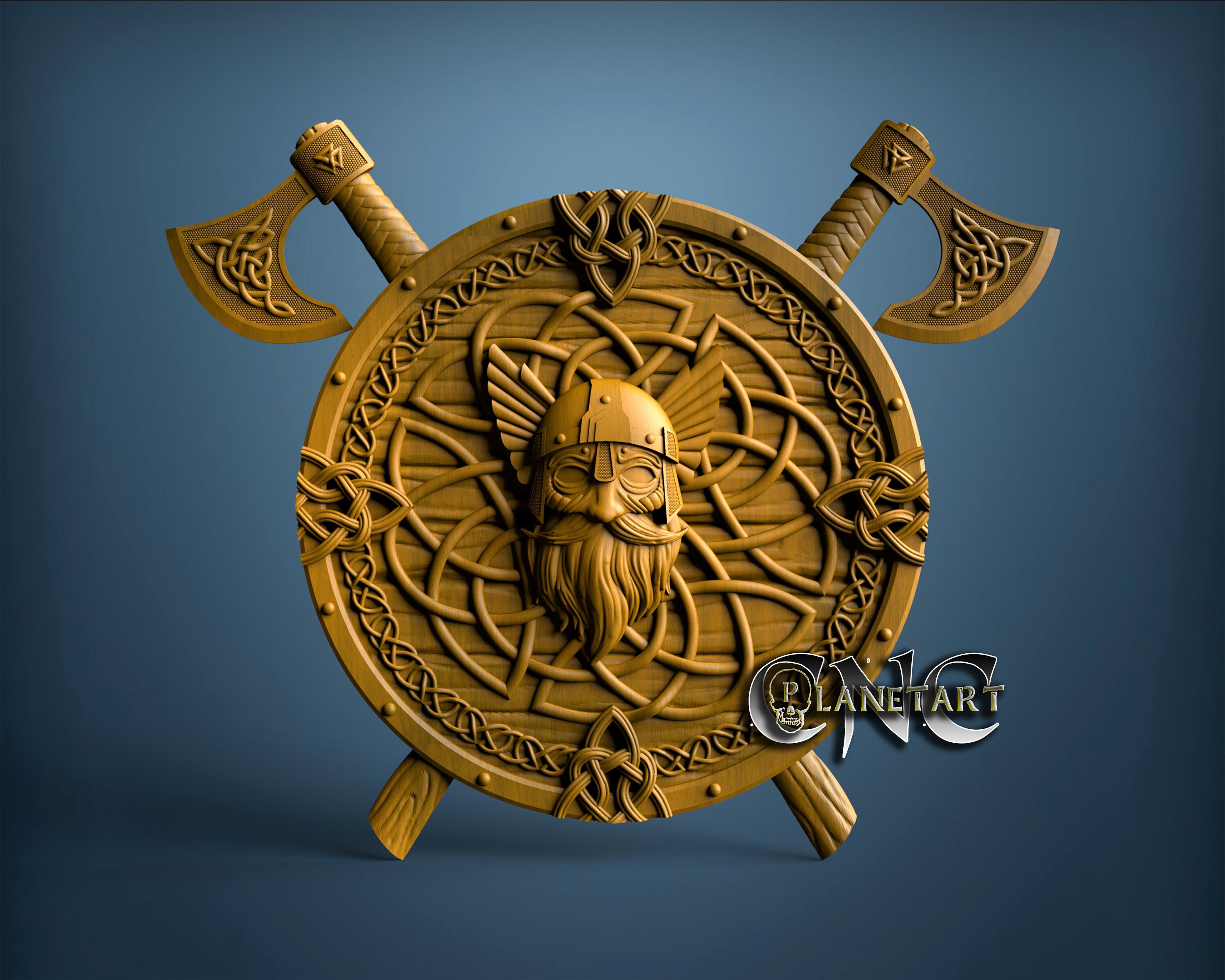 Viking Shield 3D STL Model CNC Router Engraver Artcam - Etsy Hong Kong