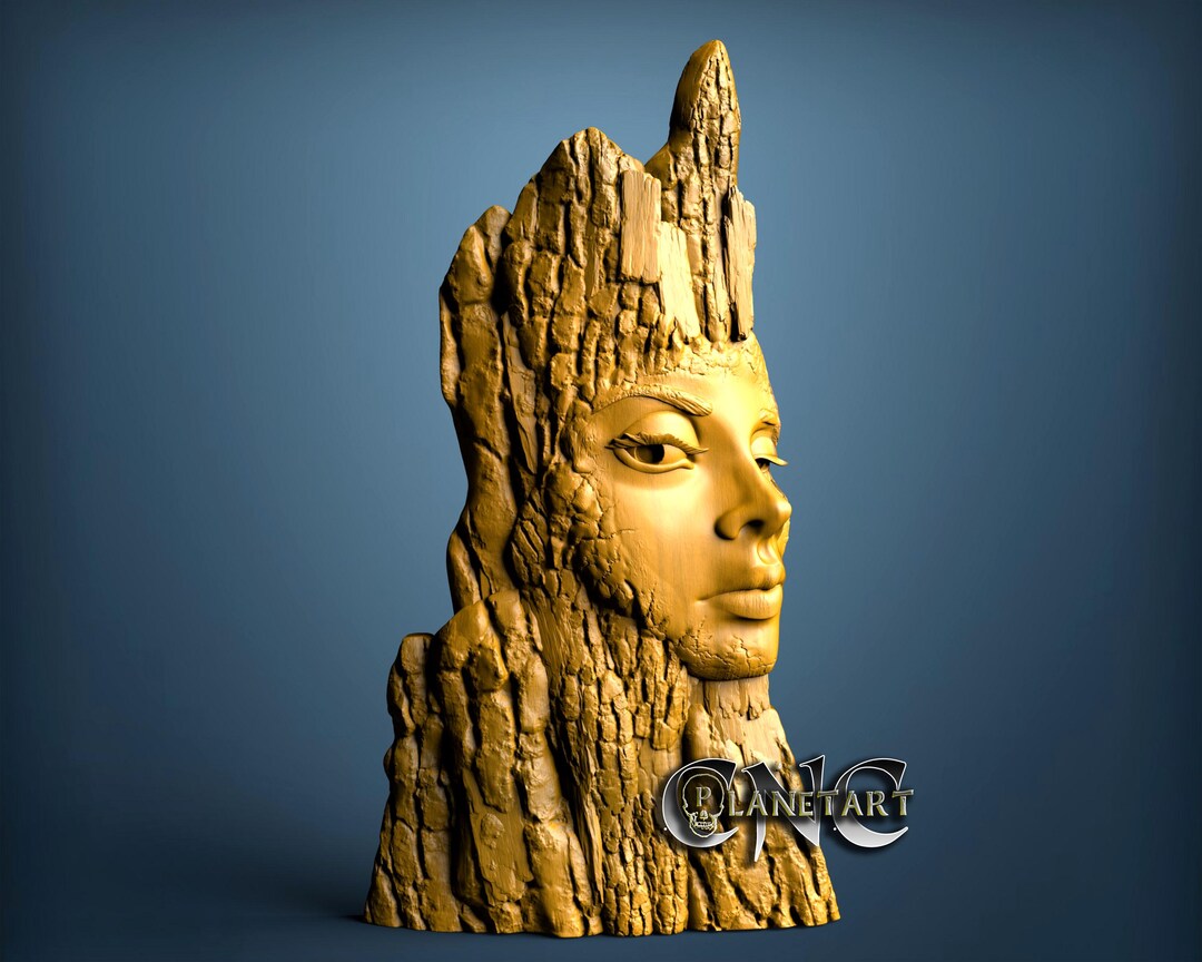 Wood Women Spirit, 3D STL Model, CNC Router Engraver, Artcam, Aspire ...