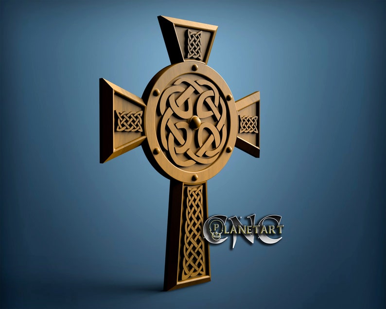 Celtic Cross 3D STL Model CNC Router Engraver Artcam | Etsy