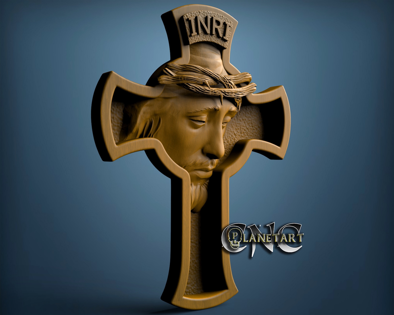 Jesus Cross 3D STL Model CNC Router Engraver Artcam - Etsy