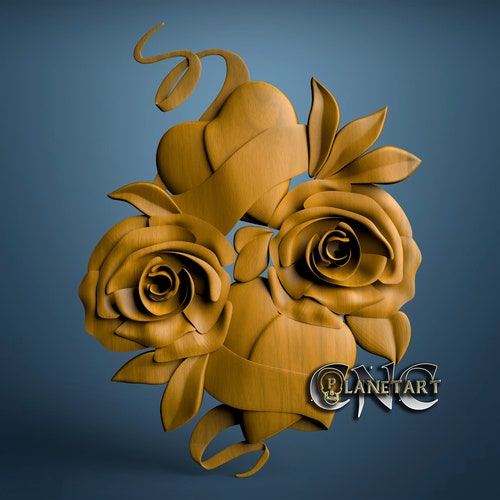 Flower 3D STL Model CNC Router Engraver Artcam Aspire CNC - Etsy