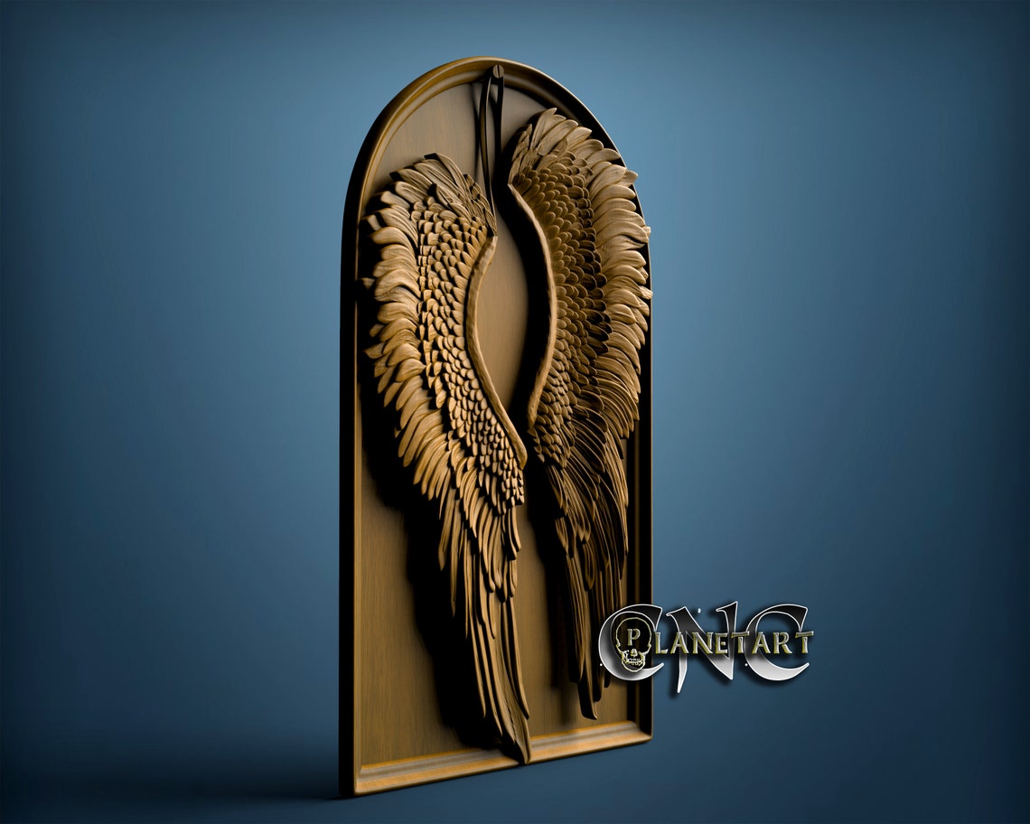 Wings 3D STL Model CNC Router Engraver Artcam Aspire CNC - Etsy