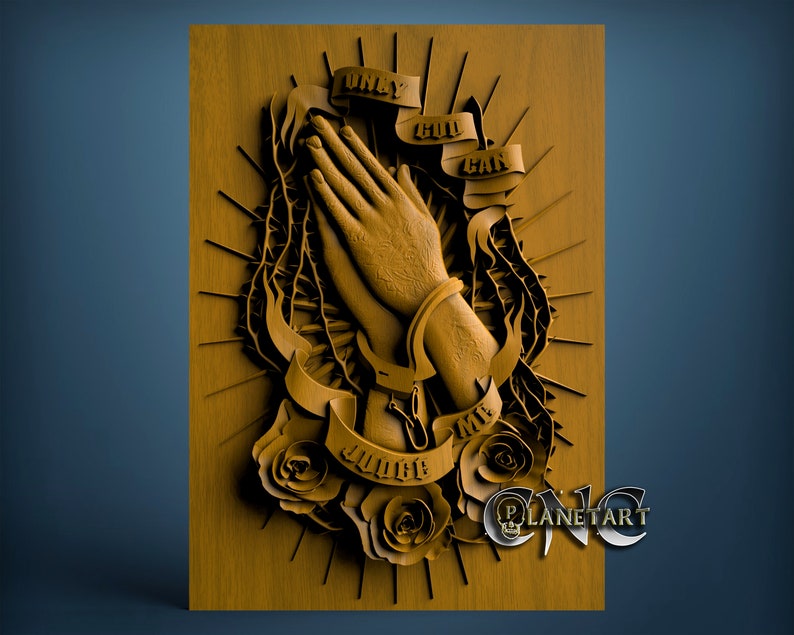 Only God Can Judge Me, 3D STL Model, CNC Router Engraver, Artcam ...