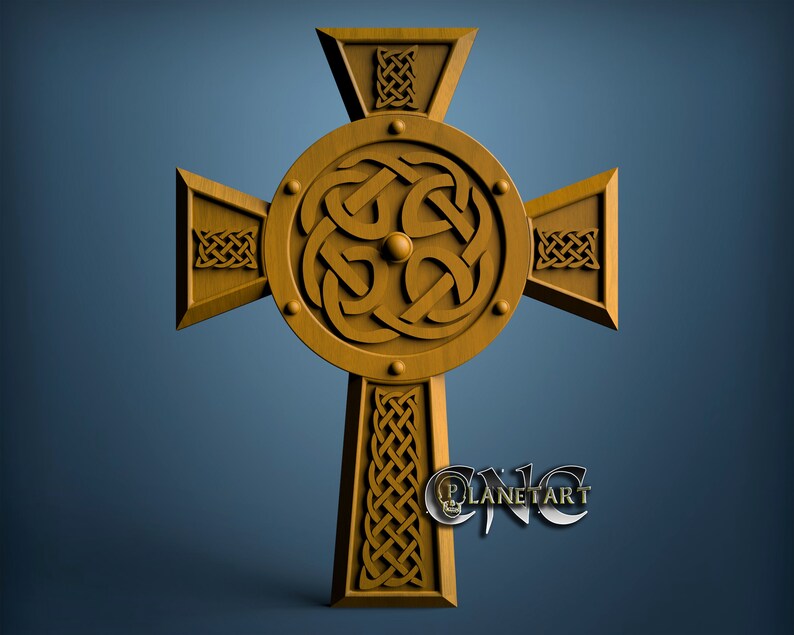 Celtic Cross 3D STL Model CNC Router Engraver Artcam - Etsy