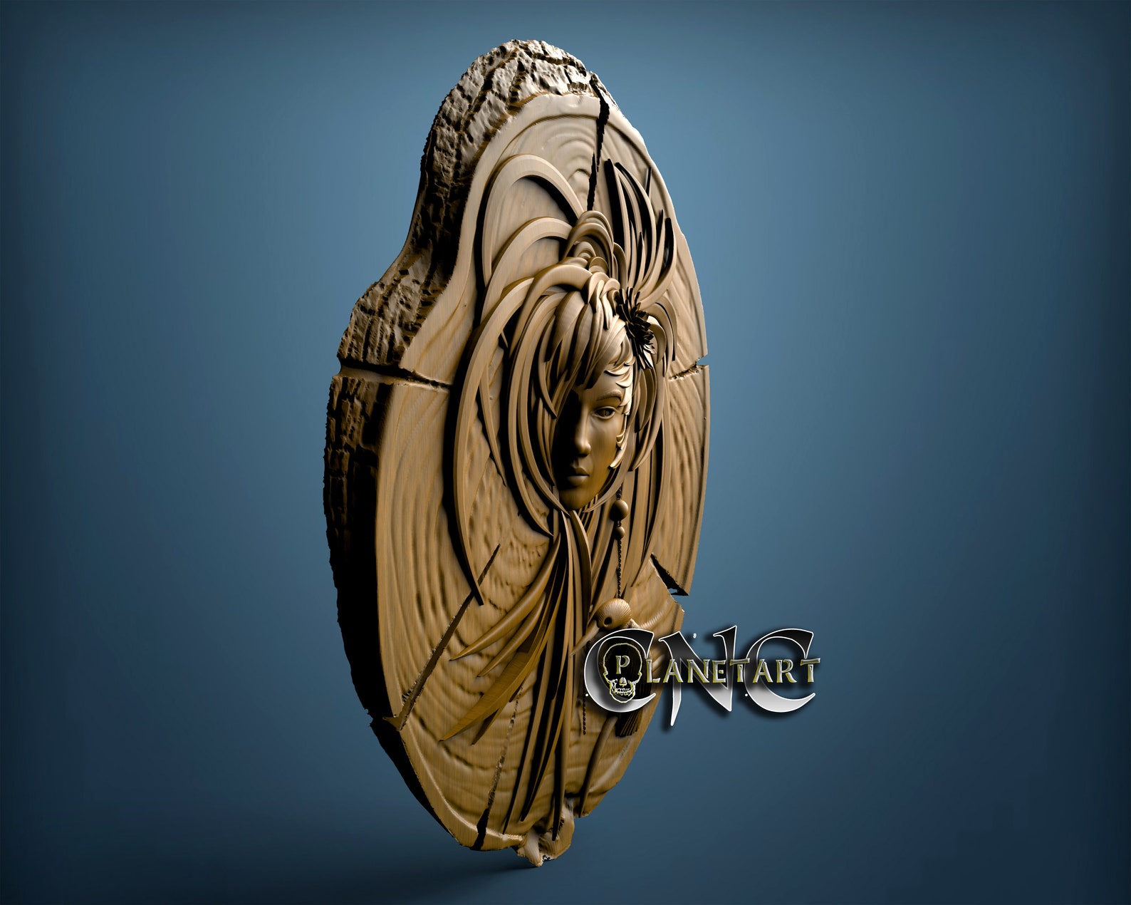 Girl & Bird 3D STL Model CNC Router Engraver Artcam - Etsy