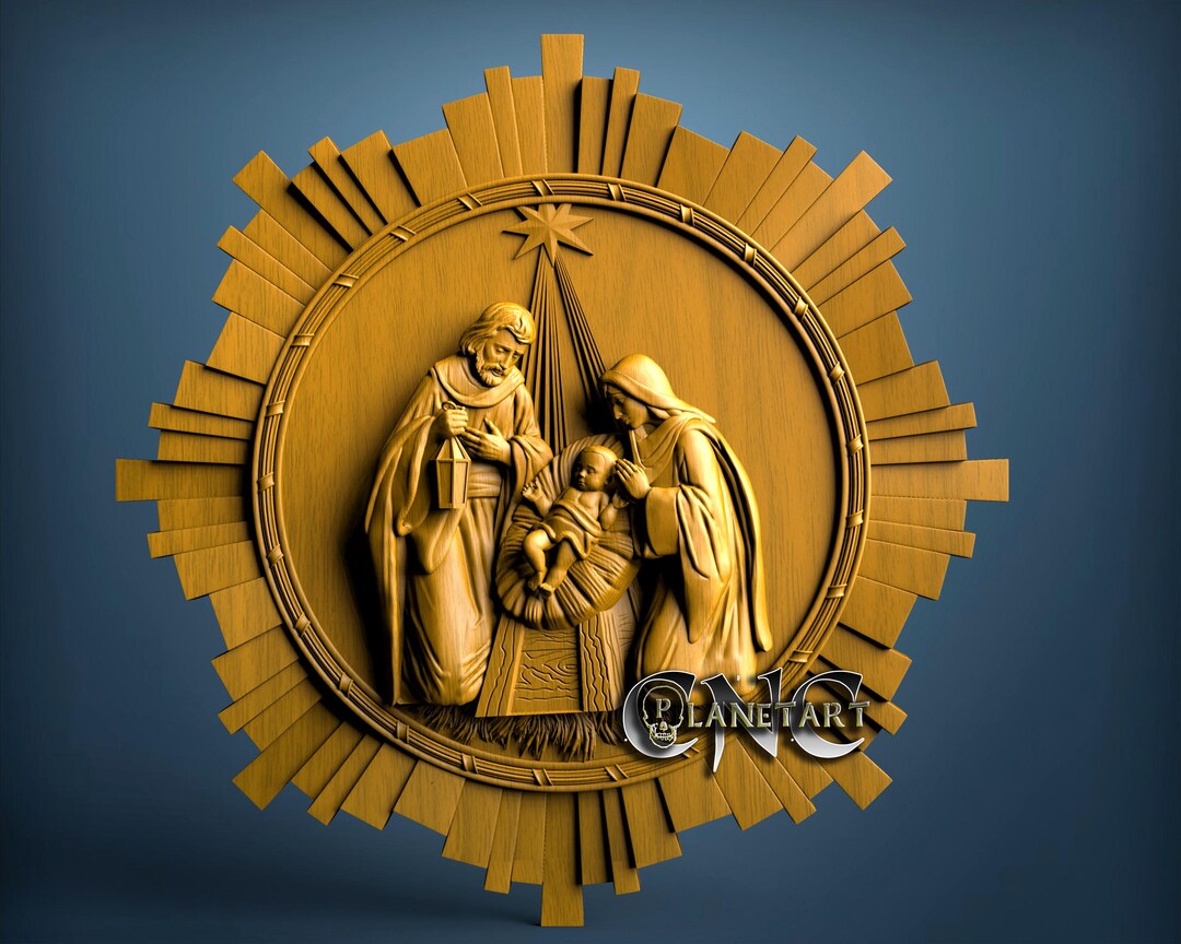 Birth of Jesus, 3D STL Model, CNC Router Engraver, Artcam, Aspire, CNC ...