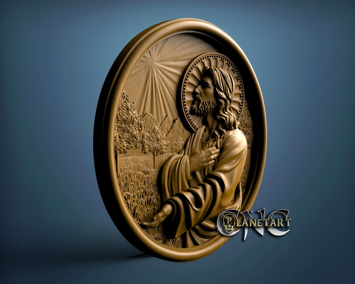 Jesus 3D STL Model CNC Router Engraver Artcam Aspire CNC - Etsy