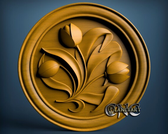 Flower 3D STL Model CNC Router Engraver Artcam Aspire CNC - Etsy