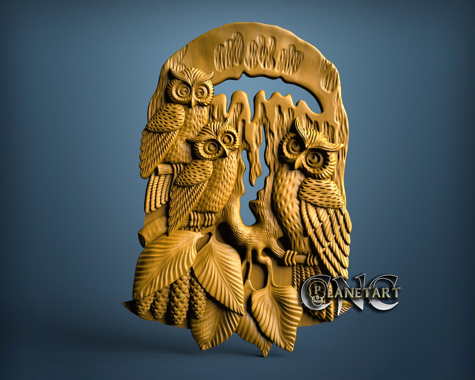 Owls 3D STL Model CNC Router Engraver Artcam Aspire CNC - Etsy