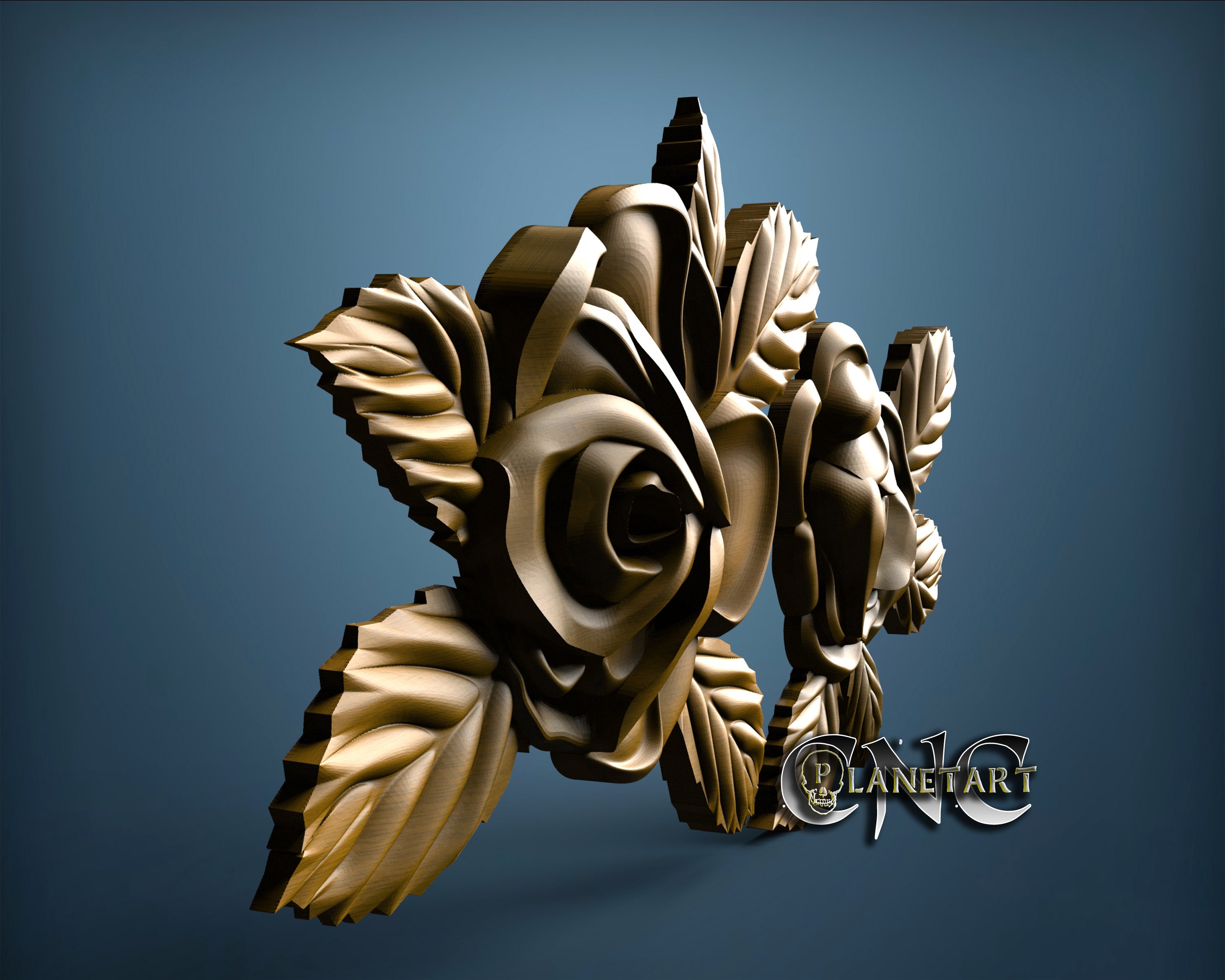 Flowers 3D STL Model CNC Router Engraver Artcam Aspire - Etsy