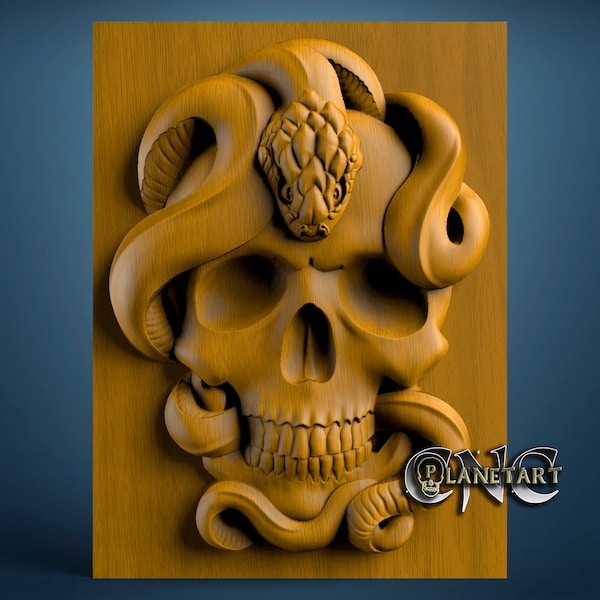 Skull and Snake Stl Files - Etsy